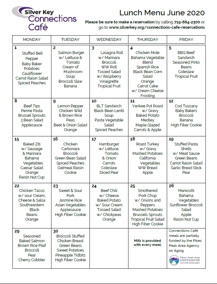 Connections Café - Silver Key Senior Services