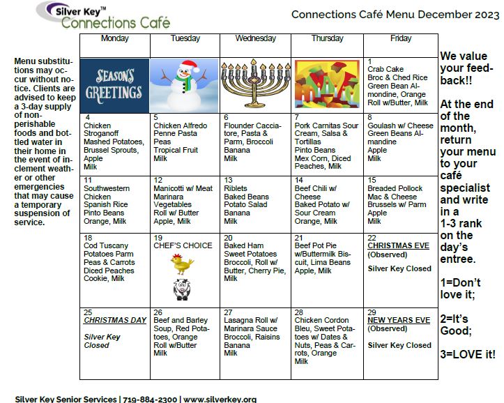 Connections Café - Silver Key Senior Services